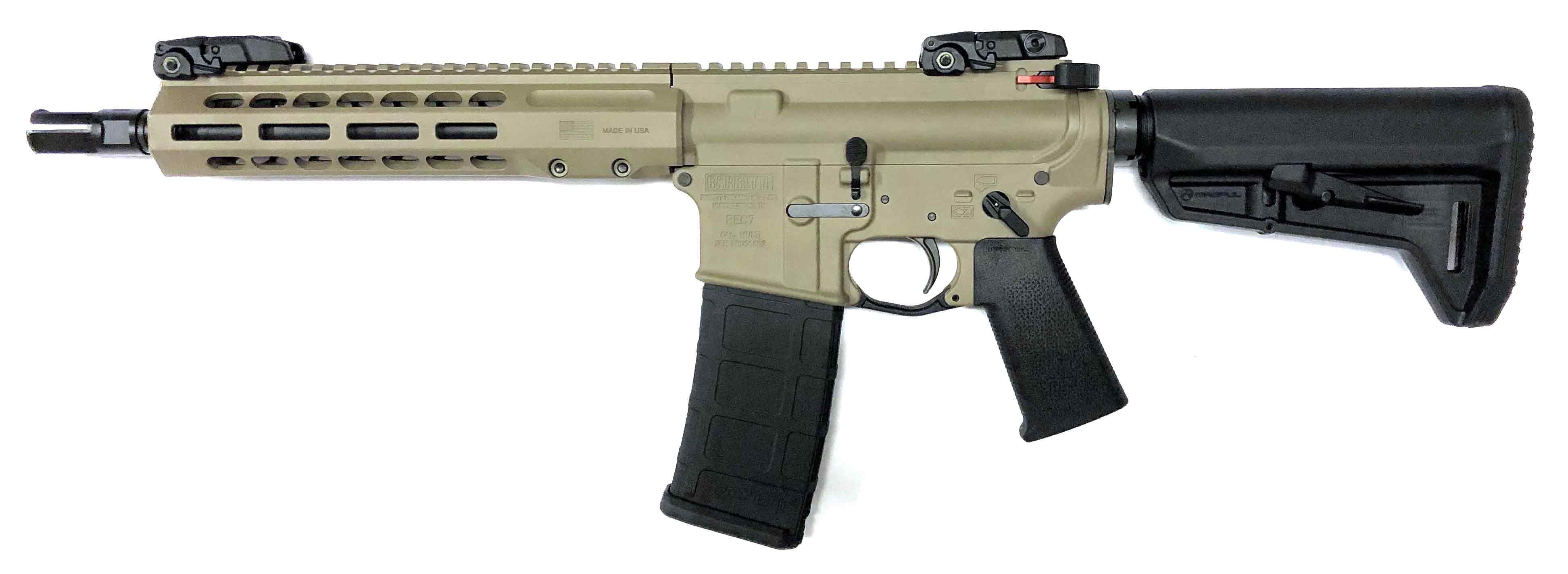Barrett REC7 Gen II DI SBR 5.56 NATO 10.25in bbl FDE receiver Barrett handguard Mlok, 1 Mag, for ...