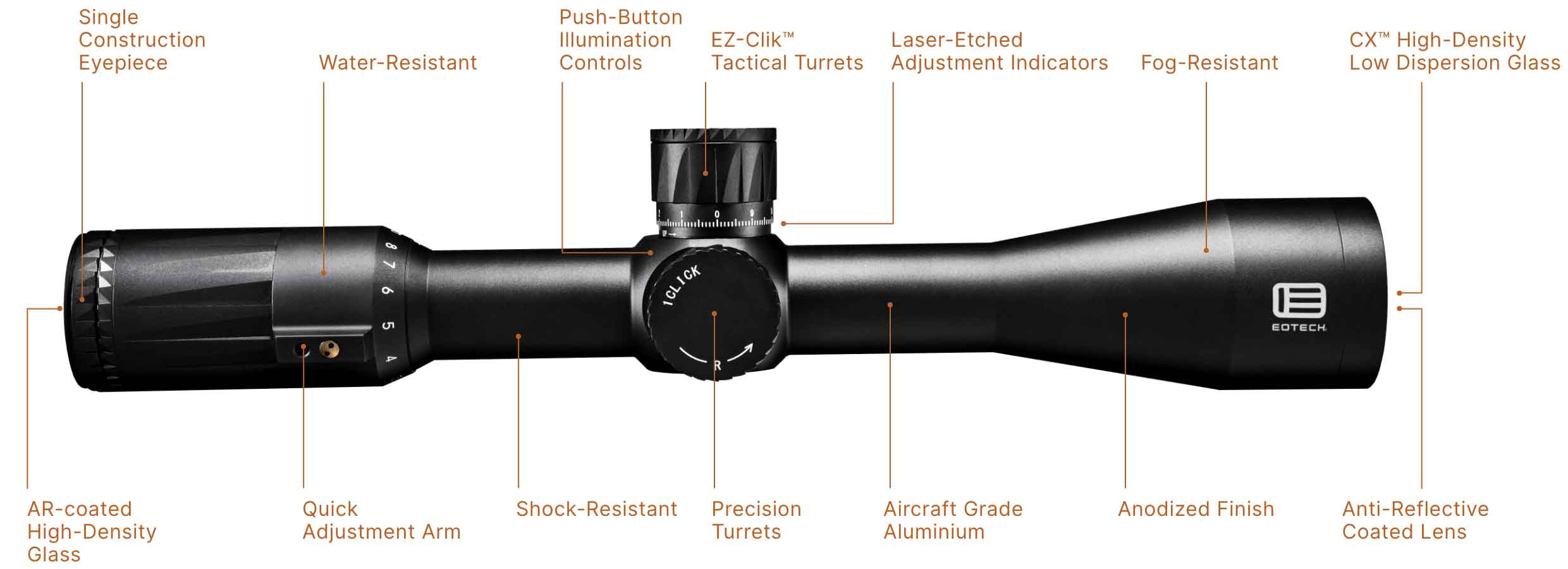 Eotech Vudu sight. 3.5-18X50 SFP. Reticle HC1 (MOA) for sale ...